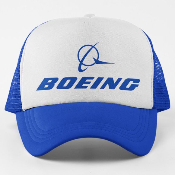 Accessories | New Boeing Big Logo Foam Trucker Mesh Snapback Hat 2tone Blue | Poshmark